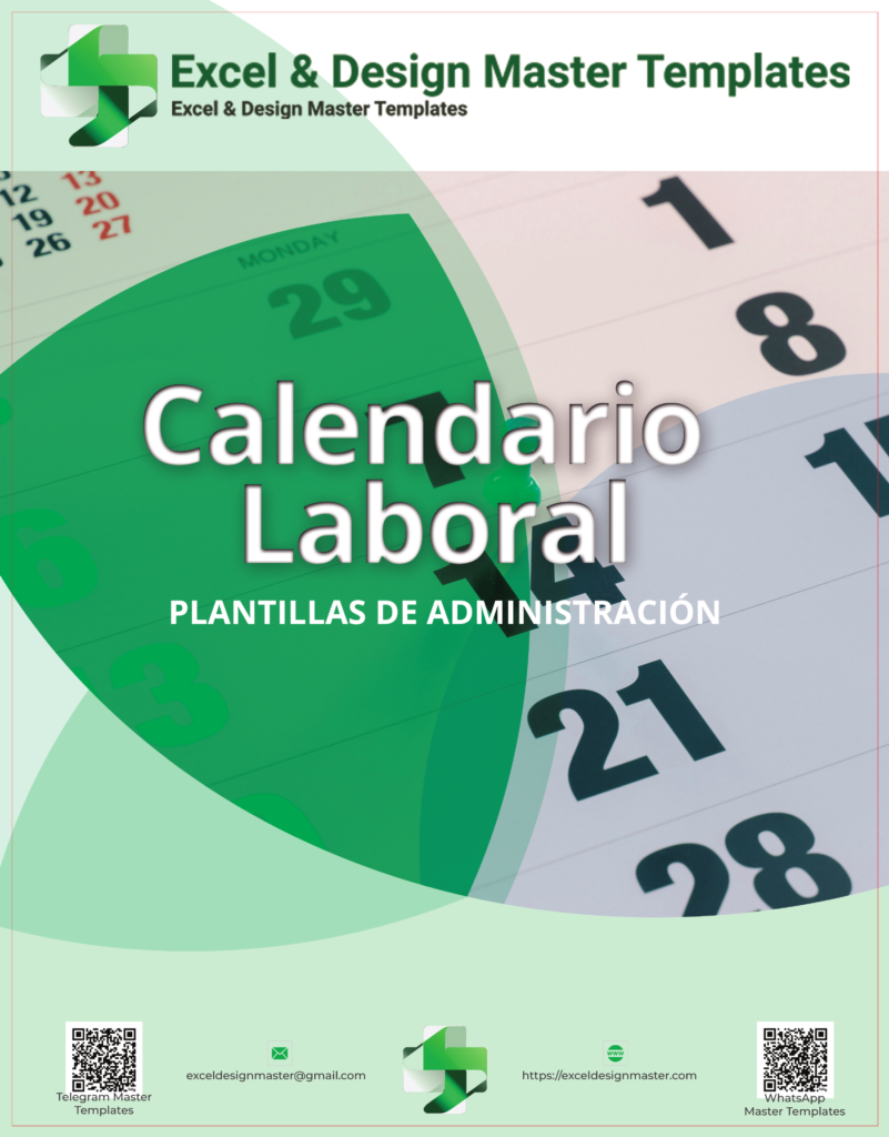 Calendario Laboral – Excel & Design Master Template