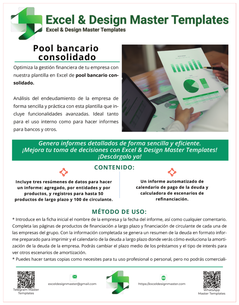 Pool Bancario Consolidado – Excel & Design Master Template